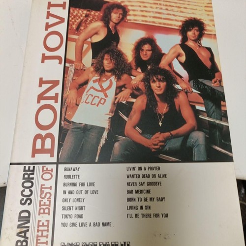 Bon Jovi Scorebook Sheet Used Vintage Music Score Paper 77r | eBay ...