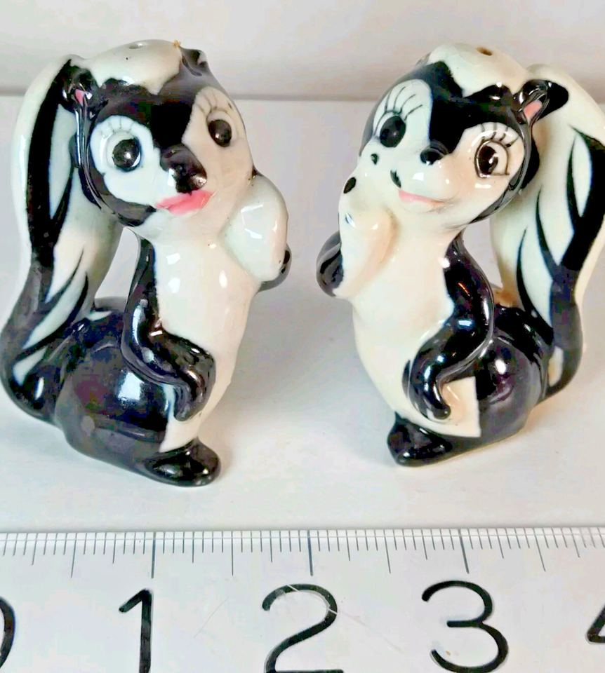 Vintage Japanese Salt & Pepper Shakers Ceramic Skunks | eBay