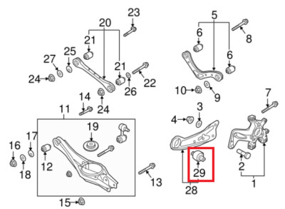 KONA ELECTRIC BUSH-RR TRAILING ARM,RH 2019-2022 GENUINE NEW HYUNDAI | eBay