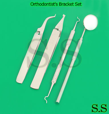 Orthodontist's Bracket Set up Kit Bracket Placing Tweezers,Ligature DN ...
