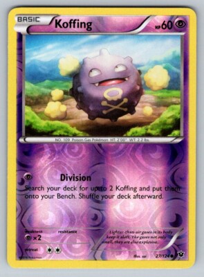 2016 Pokemon XY Fates Collide Koffing FOIL Holo 27/124 NM | eBay