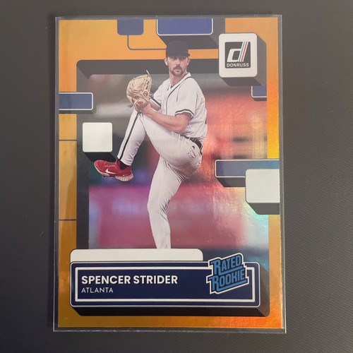 SPENCER STRIDER 2022 Panini Donruss ORANGE Rated Rookie Parallel #76 ...
