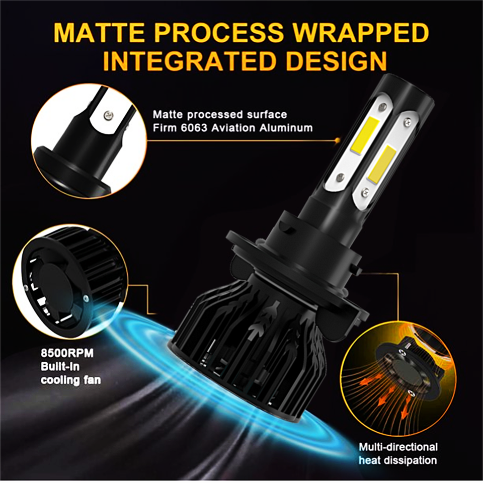 For JEEP Wrangler JK 2007-2018 - 6000K 2pc 9008 LED Headlight High/Low ...