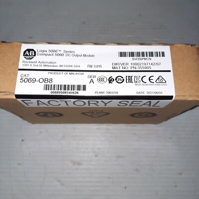 Allen Bradley 5069-OB8 Compact 5000 DC Output Module New Sealed Box ...
