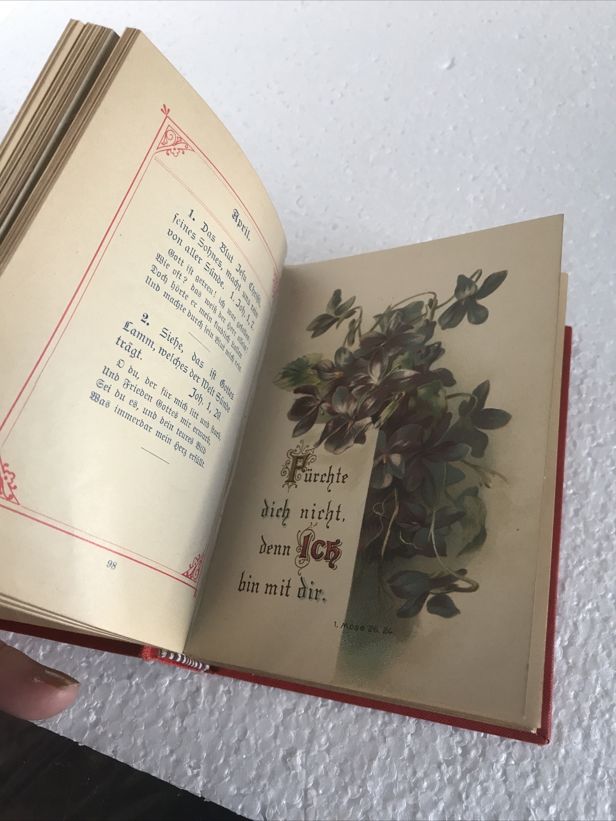 German Forget Me Not Christliches Vergissmeinnicht 1900 Daily Scripture ...