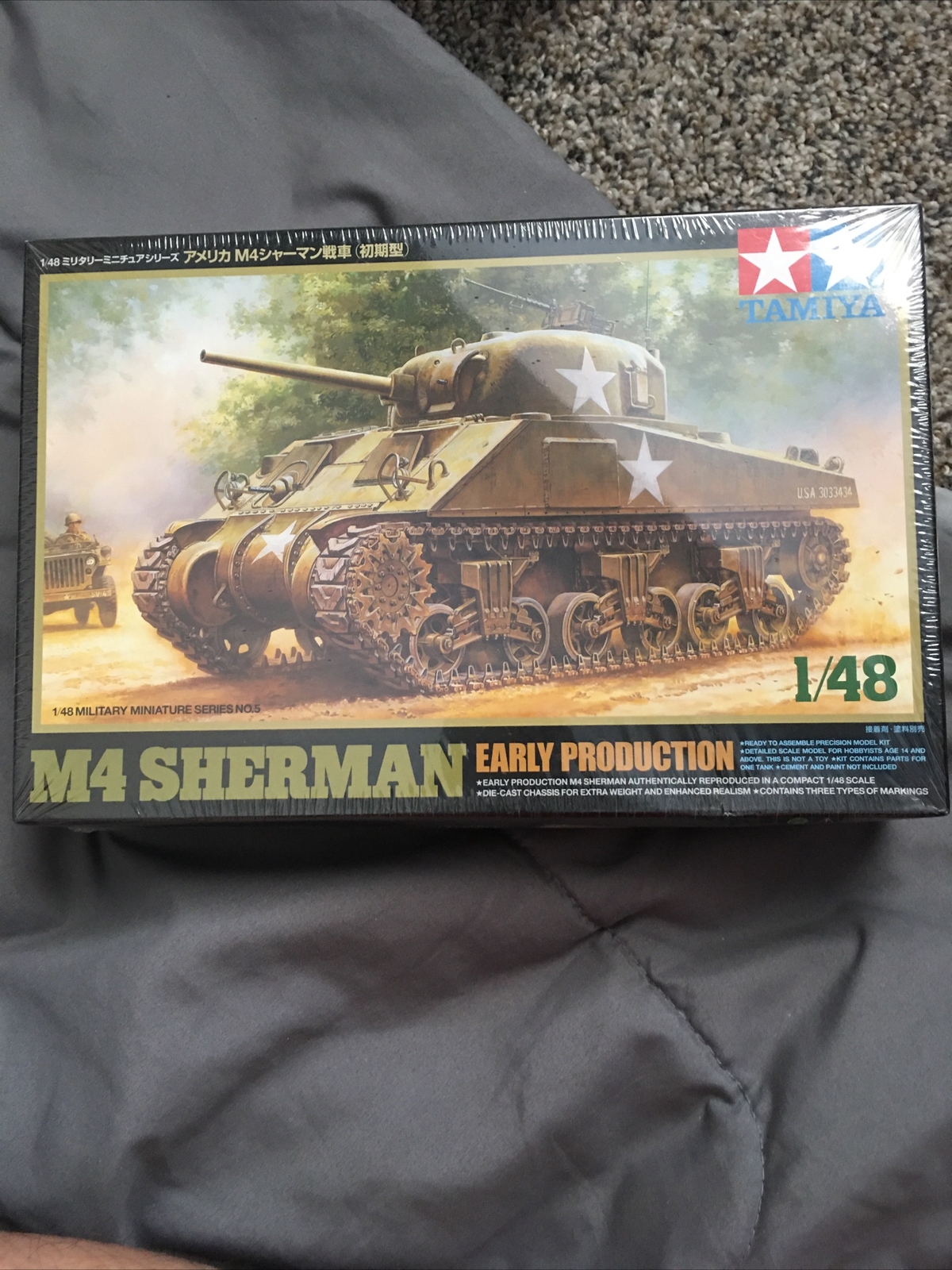 Tamiya America Inc 1/48 M4 Sherman Tank-Early TAM32505 Plastic Models ...
