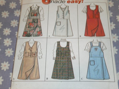 SIMPLICITY 7267 MISSES 6 MADE EASY SKORT JUMPER DRESS PATTERN-UNCUT-10 ...