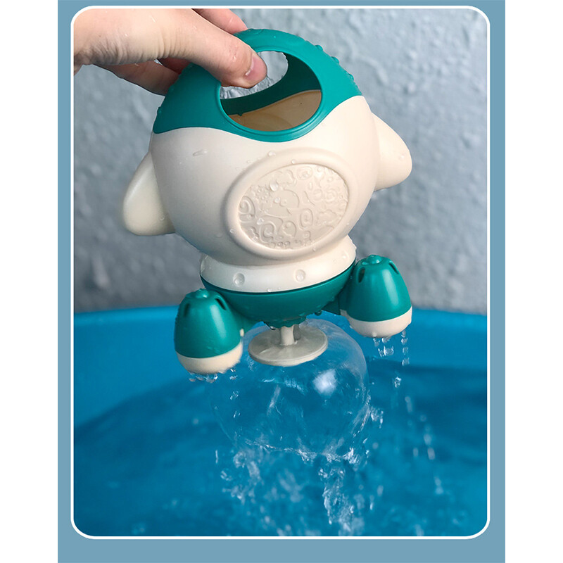 Children's Bathing Toy Rocket Fountain Rotating Sprinkler Water Play ...