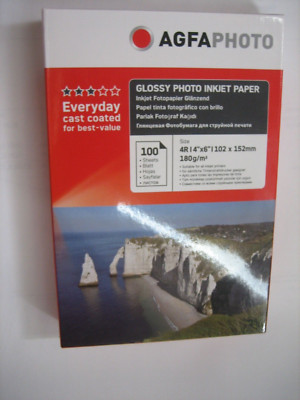 Agfa Photo Inkjet Paper 10x15 CM A6/100 Sheets Sheet 180g Glossy Paper ...