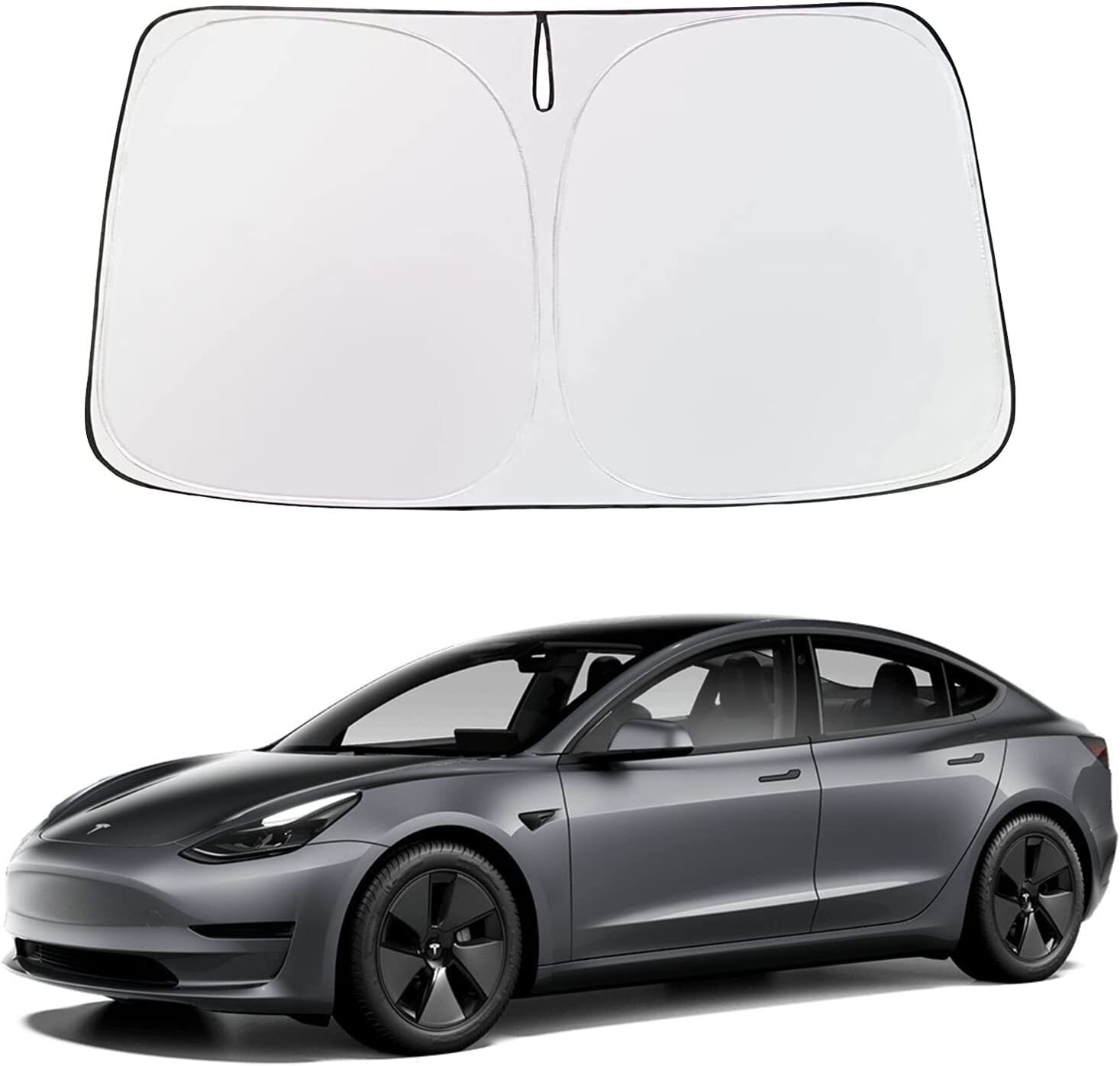 Compatible With Tesla Model 3 Model Y Front Windshield Sunshade Cover ...