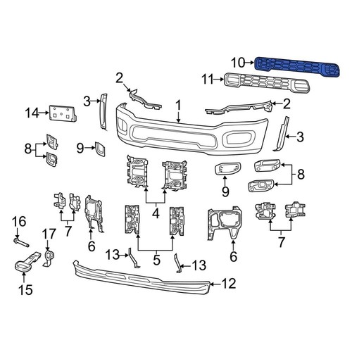 For Ram 2500 2019-2024 Ram 68384297AA Front Lower Grille | eBay