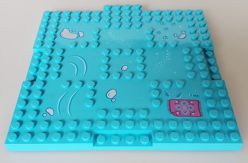 Lego Baseplate #15623 16 X 16 Blue w/ Printed Paw Prints, Stones, From ...
