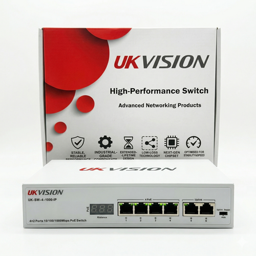 Gigabit PoE+ Ethernet Switch 5-Port Desktop 65W 802.3af/at Plug & Play ...