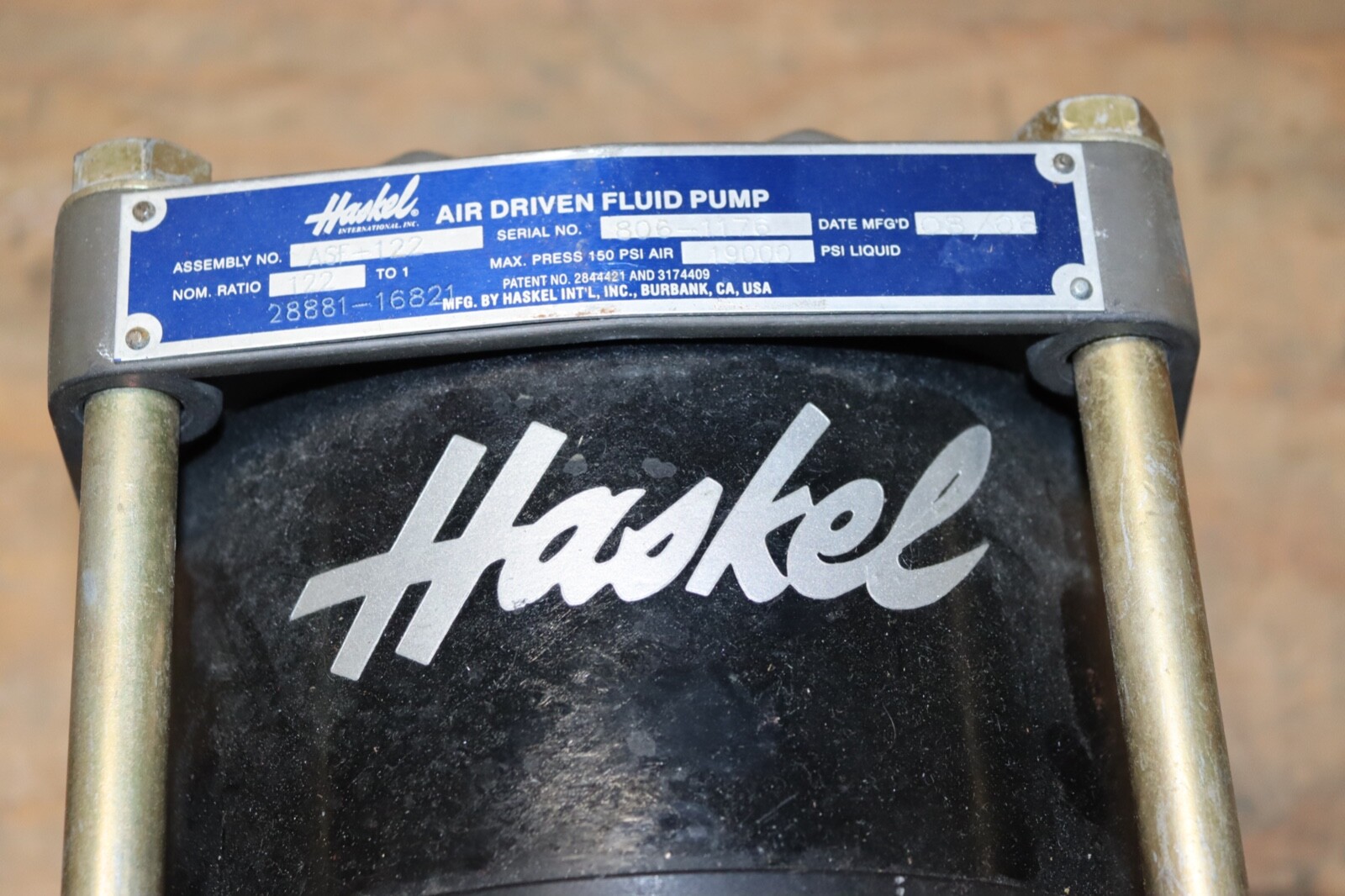 Haskel RASF-122 Air Driven Fluid Pump | eBay