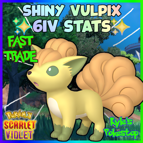 6IV SHINY VULPIX POKEMON SCARLET AND VIOLET EV'D BATTLE READY 🚀 FAST | eBay