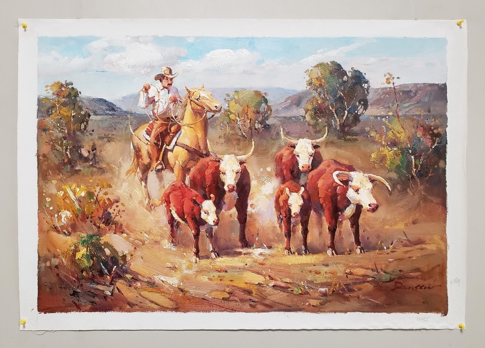 Western #1D-1, 24x36, 100% Hand Painted Oil Painting on Canvas | eBay