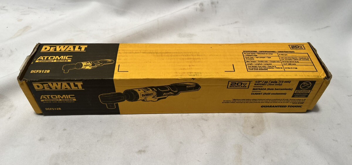 NEW DEWALT DCF512B ATOMIC 20V MAX Ratchet Brushless 3/8in (J01012825 ...