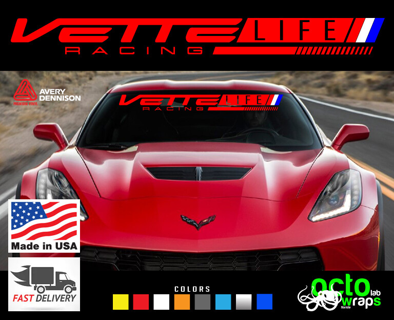 fit Chevrolet Corvette z06 c7 c8 c6 c5 zr1 grand sport windshield decal ...