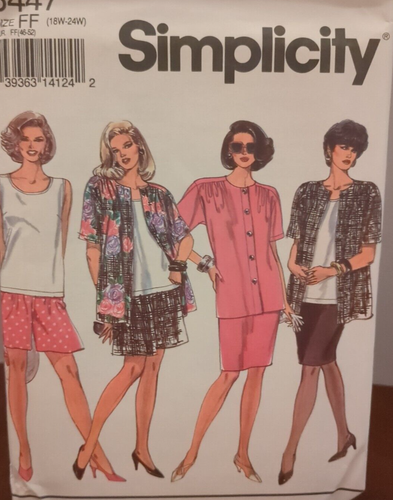 SIMPLICITY Pattern 8447 WOMEN'S SKIRT, SHORTS, TANK TOP & SHIRT JACKET ...