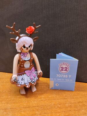 PLAYMOBIL Figures Serie 22 70735 GIRLS Personaggio Ragazza Cervo Deer ...
