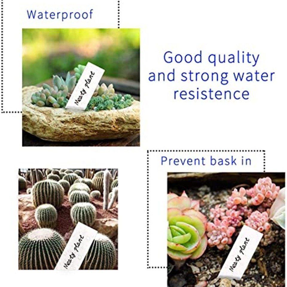 Easy to Write Plant Labels Matte Finish Garden Marker Tags 10x2 cm Pack ...