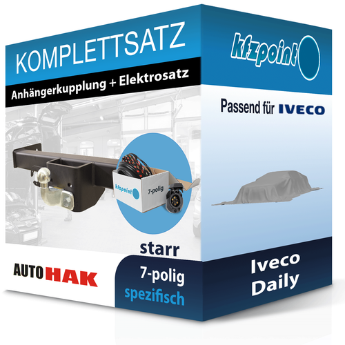 Für Iveco Daily 07.2014-jetzt AUTO HAK Anhängerkupplung starr + 7polig ...