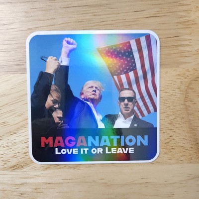 Conservative Sticker 3.5 Inch Holographic Trump MaGA Vinyl Decal | eBay