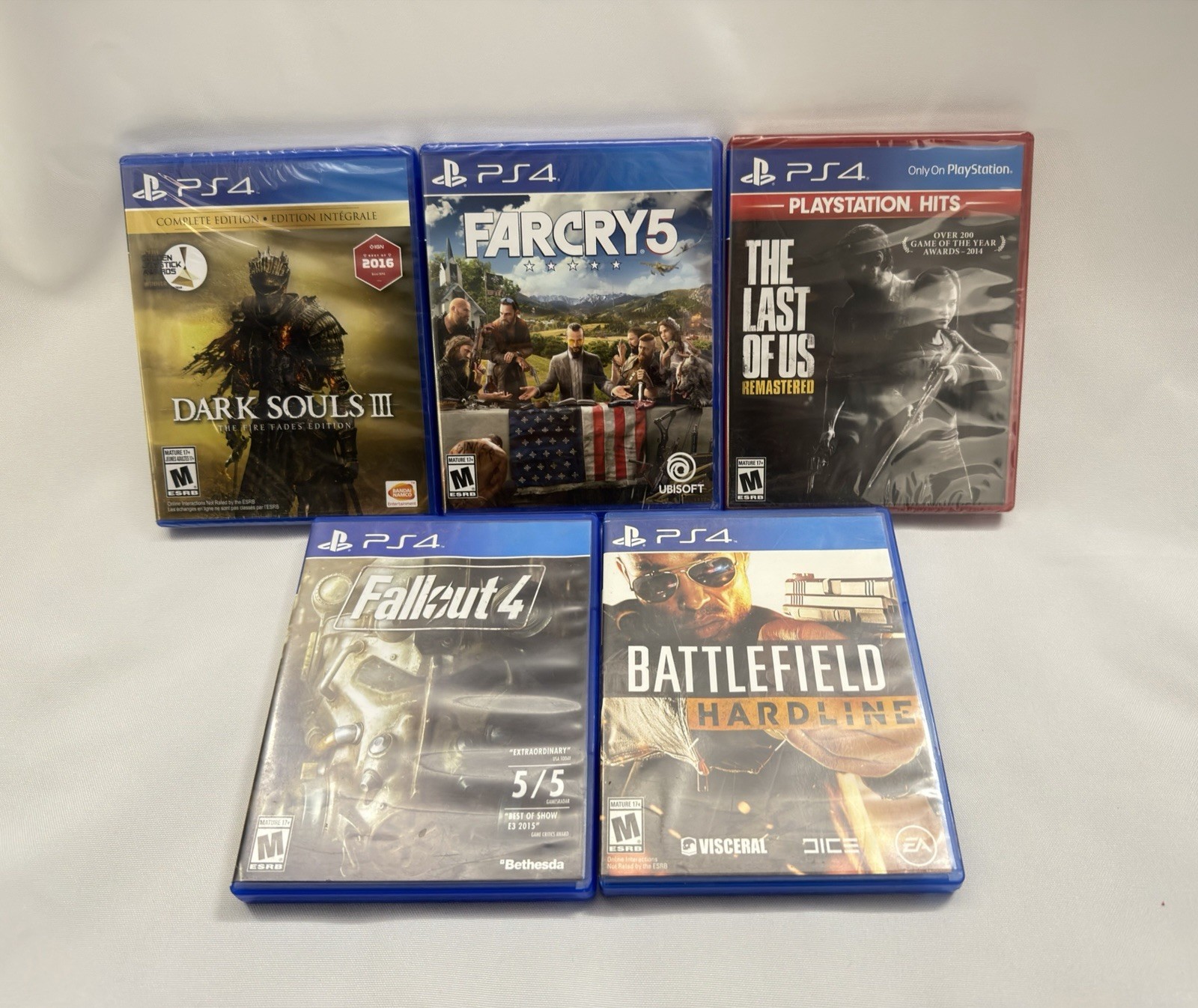PS4 Video Game LOT Bundle Sony PlayStation 4 Last Of Us Fall Out 4 Far ...