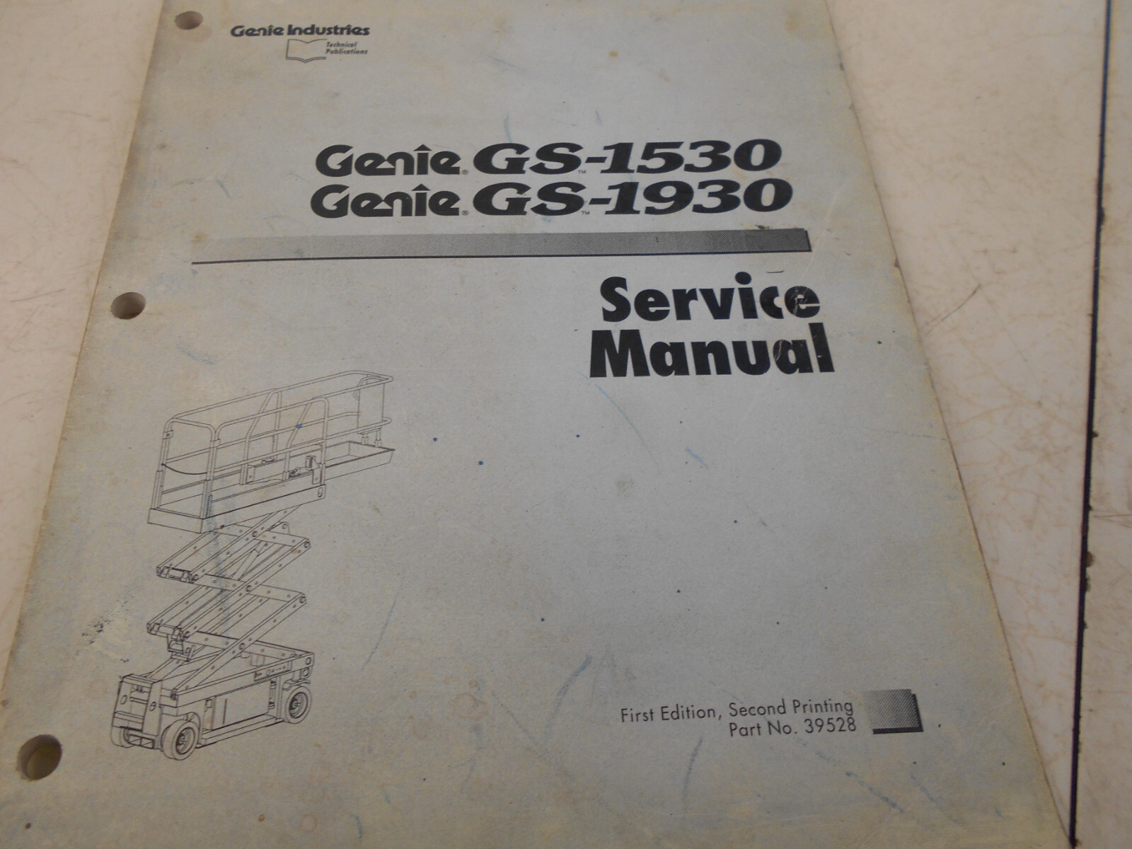 GENIE SCISSOR LIFT GS-1530 & GS-1930SERVICE MANUAL # 39528 | eBay
