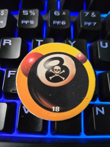 Vintage Pogs Milk Caps 90's VTG Pog Poison 8Ball #18 Rare Collectible ...