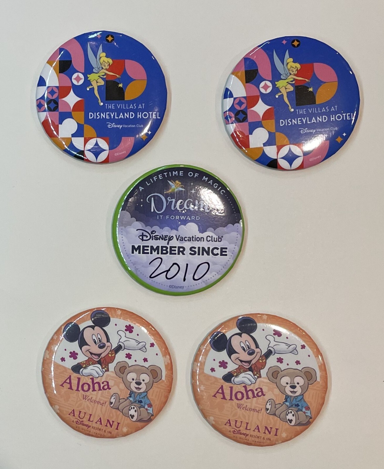 Lot of 5 Disney Resort Buttons | eBay