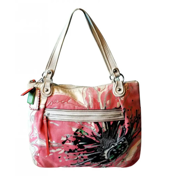 Coach Poppy Canvas Signature C Cream & Floral Print T… - Gem