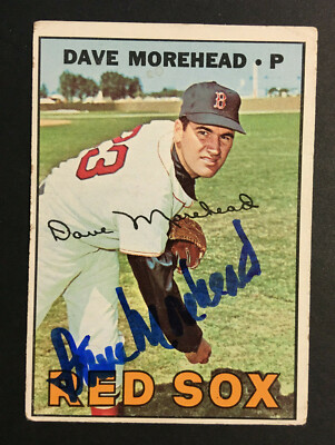 Dave Morehead Red Sox signed 1967 Topps baseball card #297 Auto ...