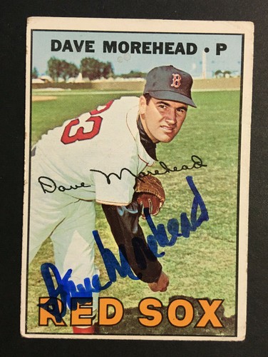 Dave Morehead Red Sox signed 1967 Topps baseball card #297 Auto ...