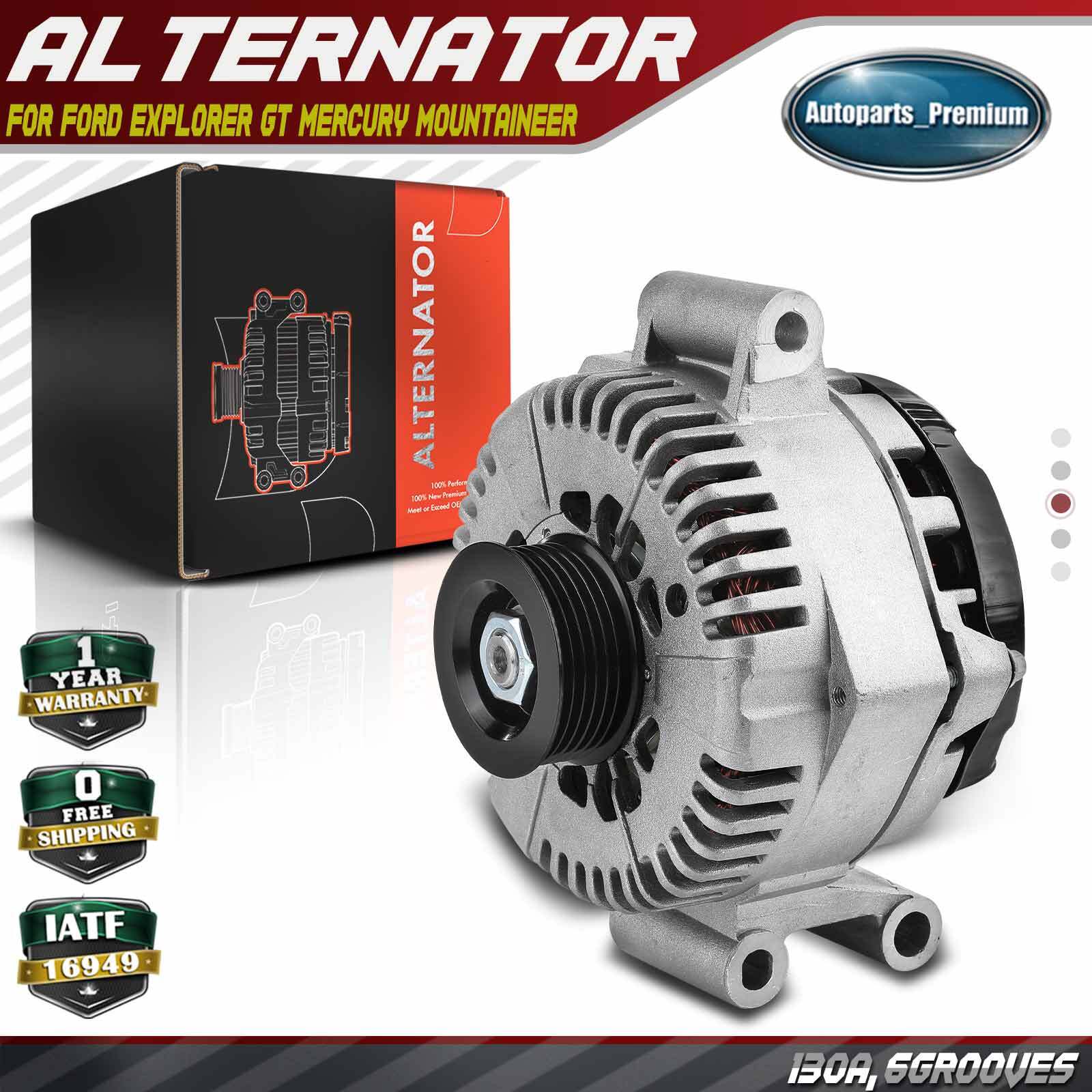 Alternator for Ford Explorer 96-01 GT Mercury 130A 12V CW 6-Groove 59mm ...