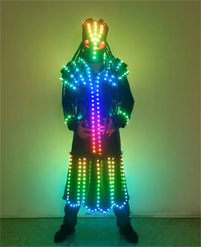 LED Predator Costume Suit Illuminated Party Show Dance Glow Light ...