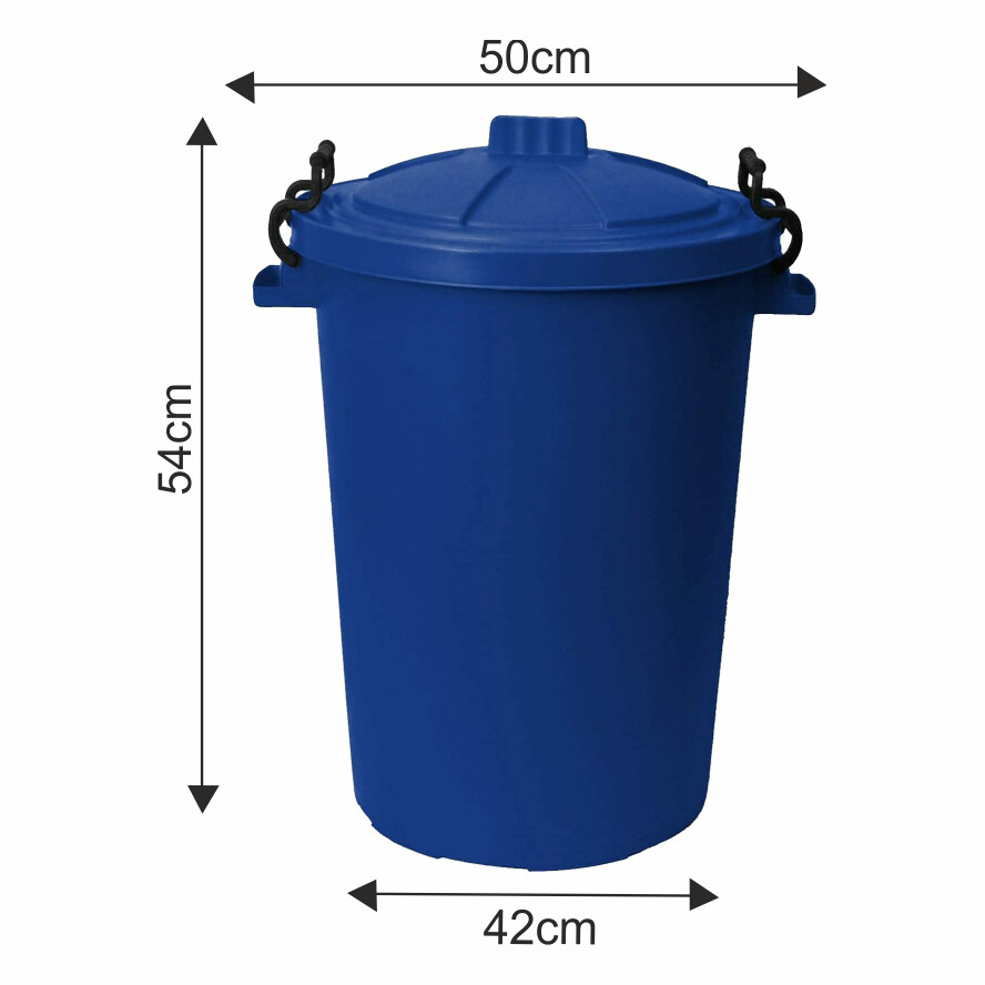 50L Heavy Duty Plastic Bin with Locking Lid – Strong Storage & Waste ...