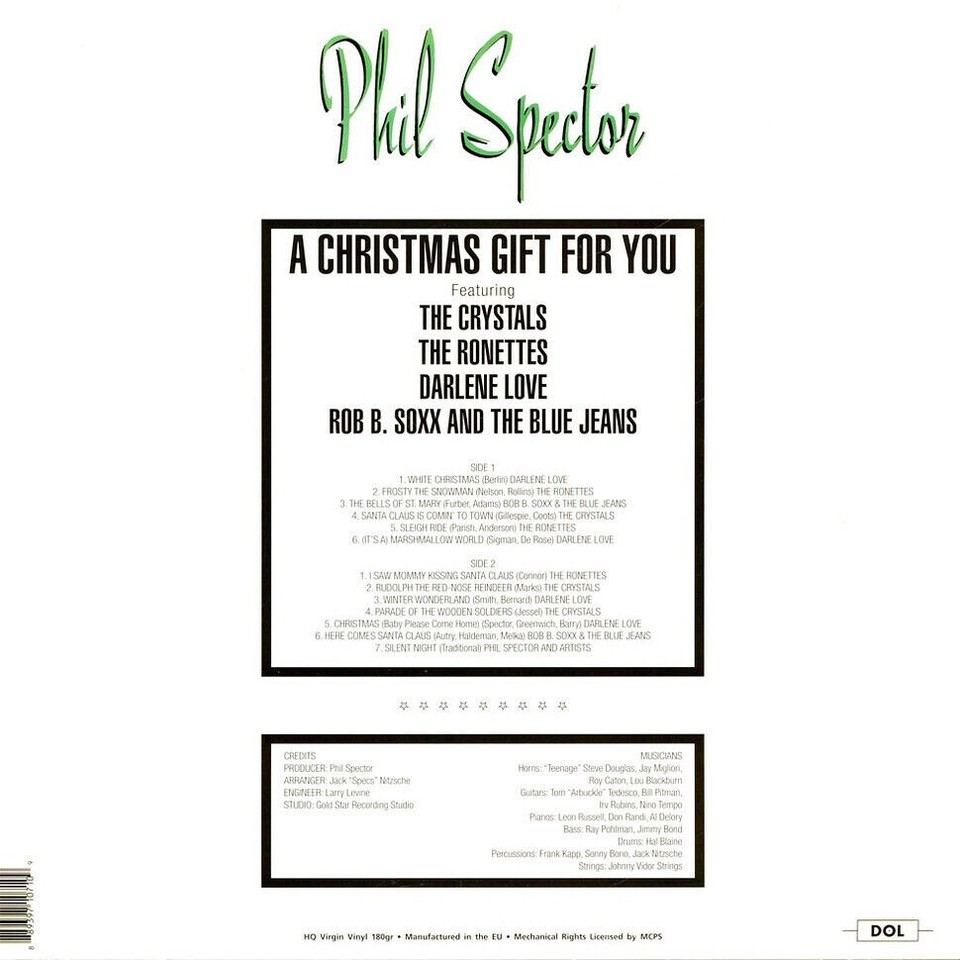 The Phil Spector Xmas Album A Christmas Gift for You Green Vinyl LP 180 ...