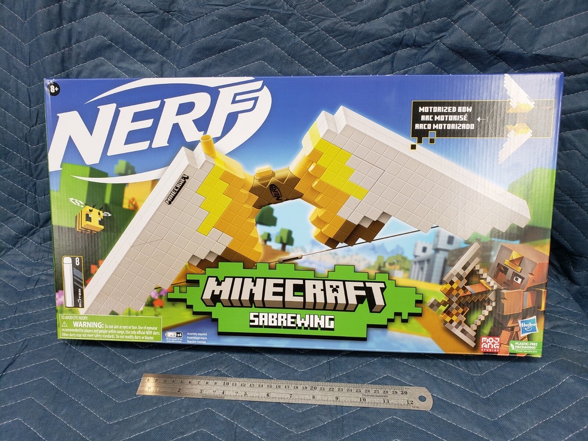 Nerf Bow Nerf Minecraft Sabrewing Bow - Motorized Dart Blaster With 8 ...