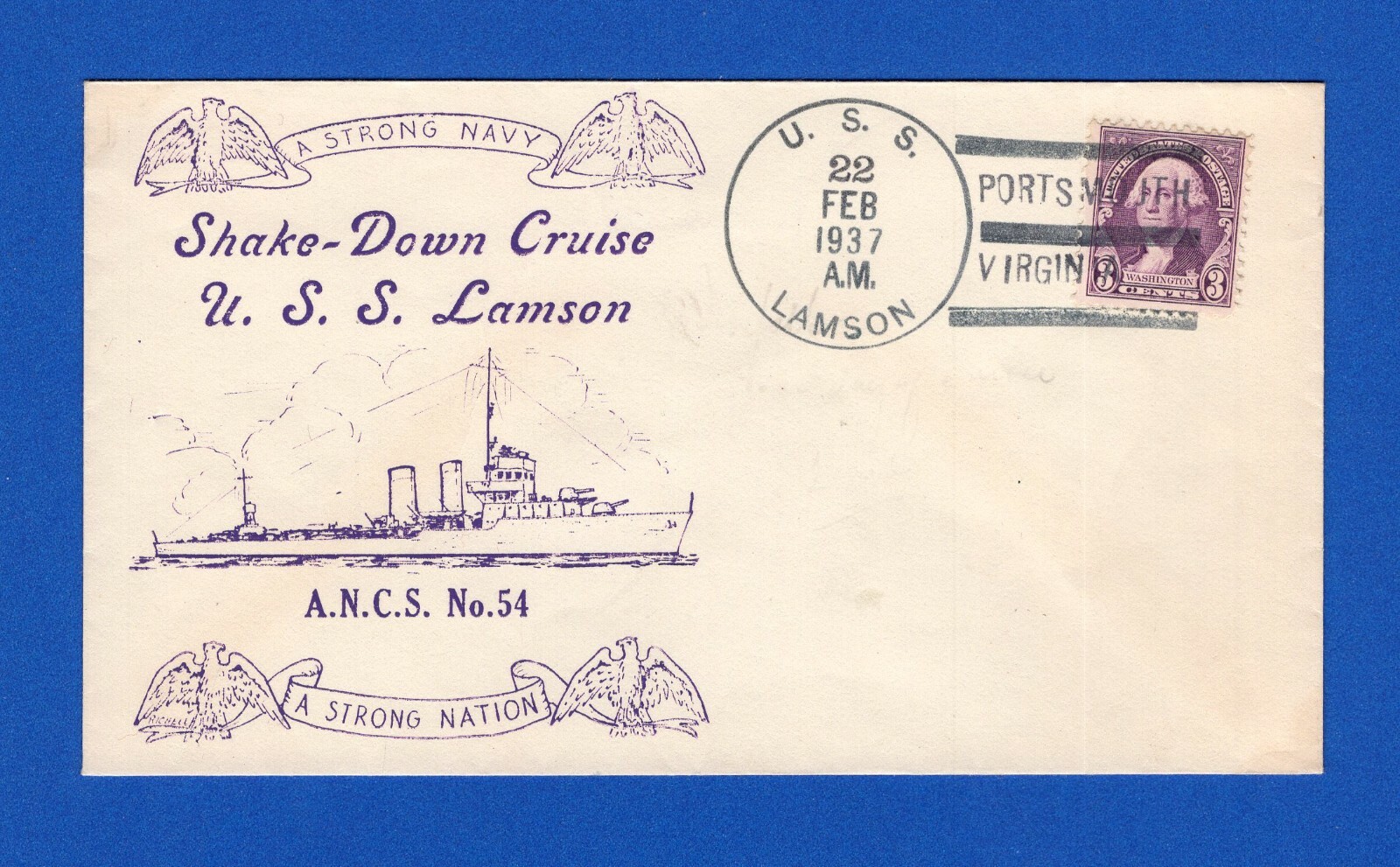 USS Lamson DD-367 Shakedown Cruise Portsmouth, VA February 22, 1937 | eBay