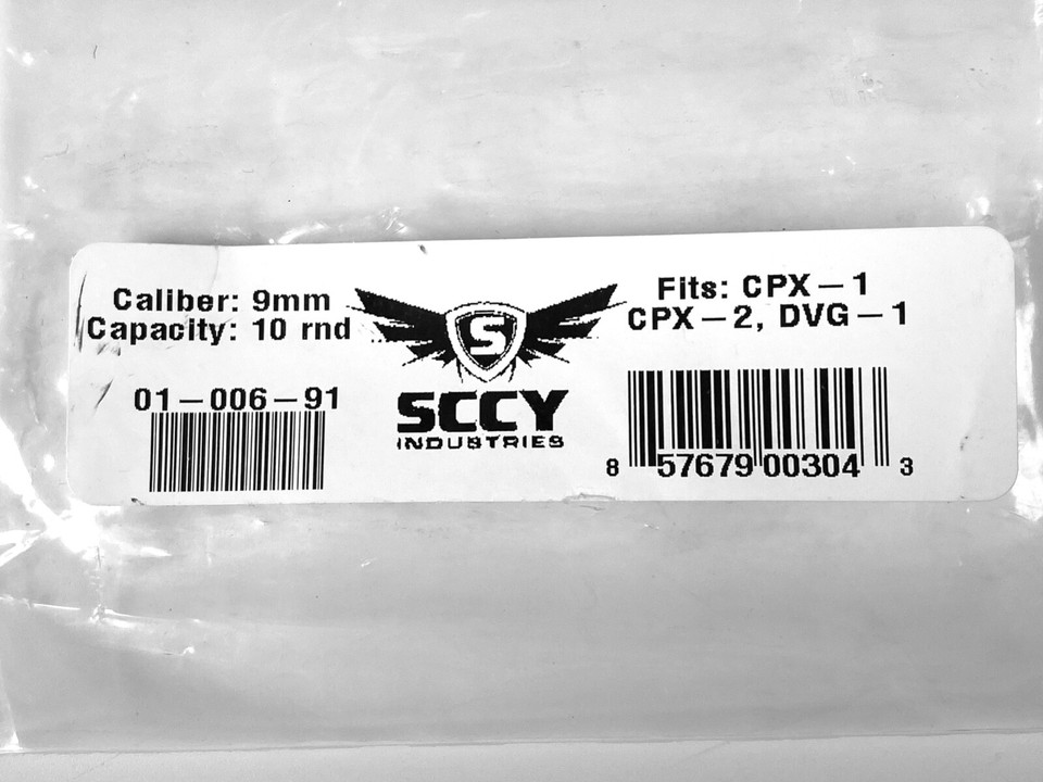 SCCY 9mm 10rd Blue Steel Magazine (CPX-1, CPX-2, DVG-1) **2 PACK ...
