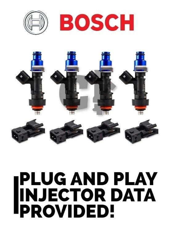 4 BOSCH 750cc E85 Civic Honda Fuel Injectors B D H F Series Acura ...