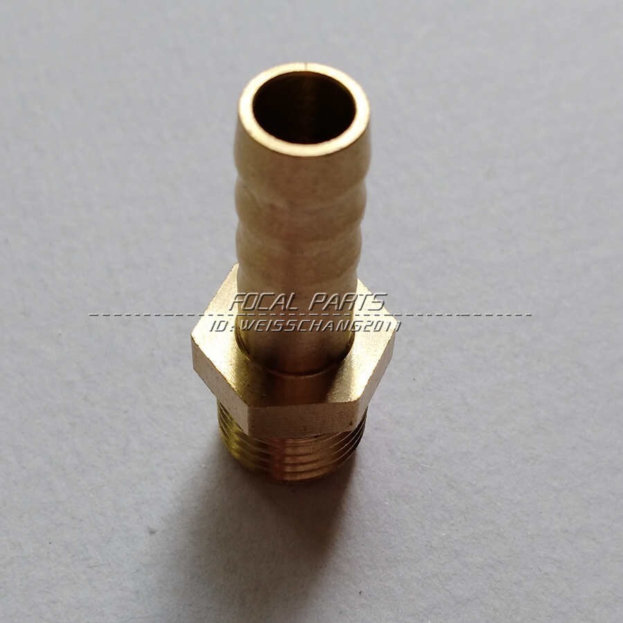 Metric Thread M10 M10X1 Male X Barb 3/8” 10mm Brass Air Fuel Gas Oil ...