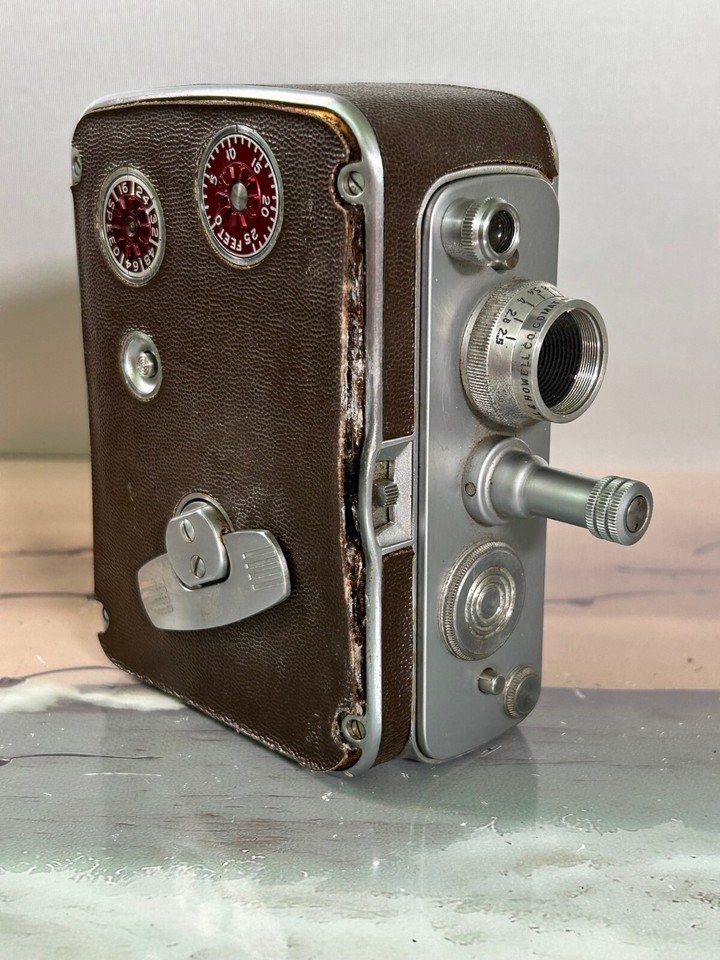 VINTAGE BELL & HOWELL FILMO AUTO-8 CAMERA W/LEATHER CASE [WORKS] | eBay