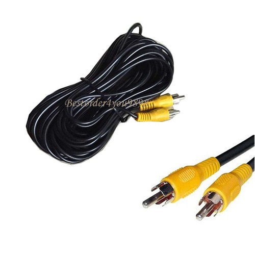 30FT 10M AV To AV RCA to RCA AV Reverse Camera Video Extension Cable ...