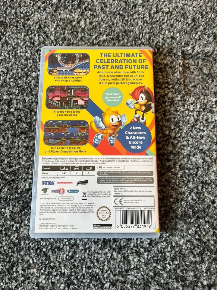 Sonic mania plus Nintendo switch game | eBay UK