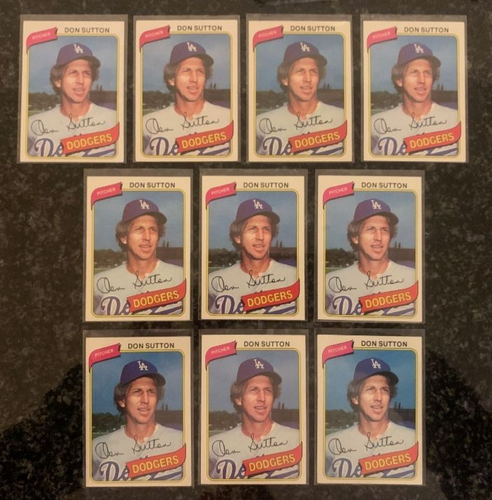 DON SUTTON CARD LOT (1980 TOPPS BASEBALL).............10 TOTAL! | eBay