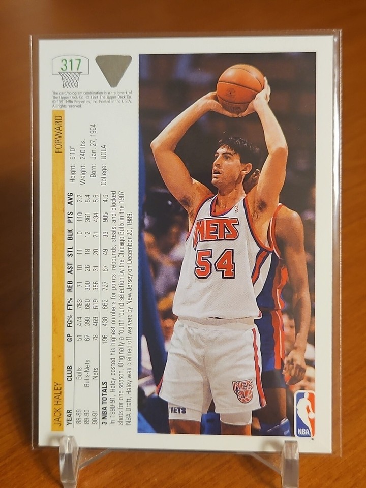 1991-92 Upper Deck New Jersey Nets Basketball Card #317 Jack Haley | eBay