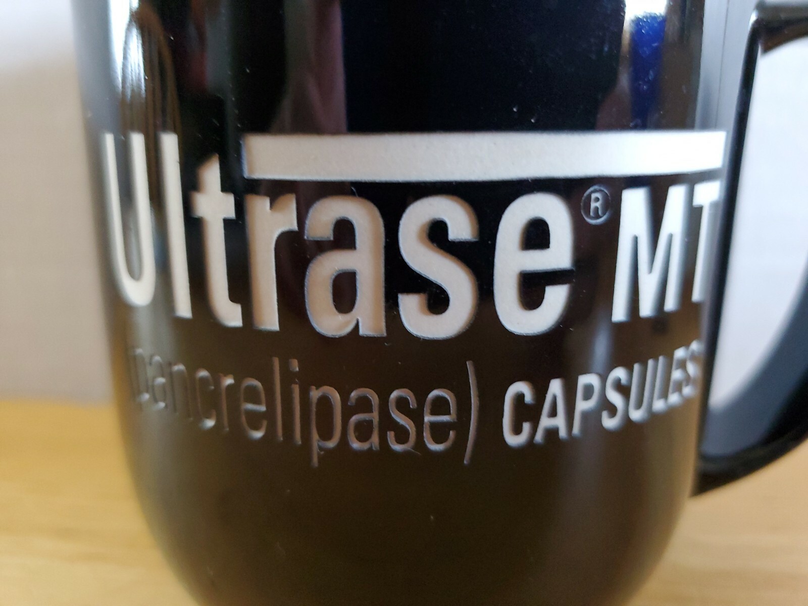 ULTRASE MT (PANCRELIPASE) CAPSULES PRECRIPTION ADVERTISING COFFEE CUP ...