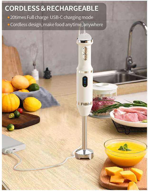Cordless Hand Blender electric,Immersion Multi-Functional ,4-In-1 ...